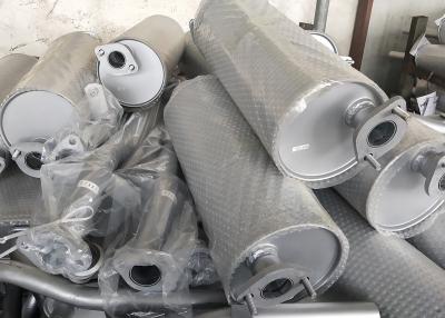 China Aluminised Steel Round Universal Exhaust Muffler 2 Inch Inlet for sale