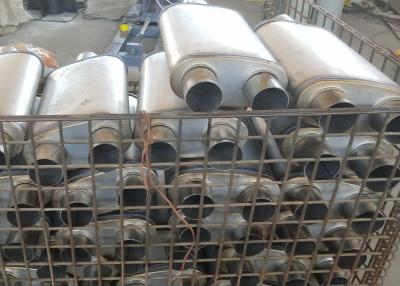 China 409 Grade 5 By 8 Inch Oval Center / Dual Stainless Steel Muffler for sale