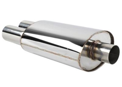 China Polished Stainless Steel Muffler Tips Oval Shape Center / Dual Configuration 2.25 Outlet for sale