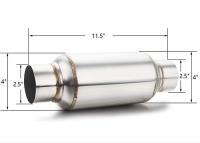 China Stainless Steel 2.5 Inlet Outlet Chevrolet Universal Exhaust Muffler for sale