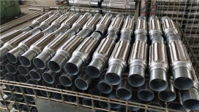 China Car / Truck Component Id 57mm Braided Exhaust Flex Pipe With Nipple for sale