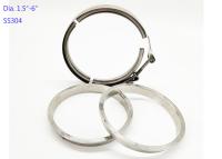 China 5 Inch Quick Release 19mm Width Stainless Steel Exhaust Clamps for sale