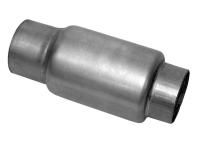 China Race Bullet 3 In Inlet 3 In Outlet Stainless Steel Exhaust Resonator 6.5 In Overall Length for sale