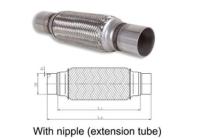 China 1.75 X 8 X 12 Inch Braided Flex Pipe 1 3/4 Inch Inside Diameter Overall 12 Inch for sale