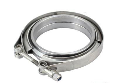 China Ss304 3 Inch V Band Clamp 2mm Stainless Steel Exhaust Parts With Cnc Flanges for sale