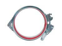 China 5 Inch / 125mm Dust Removal Pipe V Band Clamp Rapid Lock Pull Rings for sale