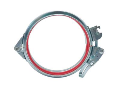 China 5 Inch / 125mm Dust Removal Pipe V Band Clamp Rapid Lock Pull Rings for sale