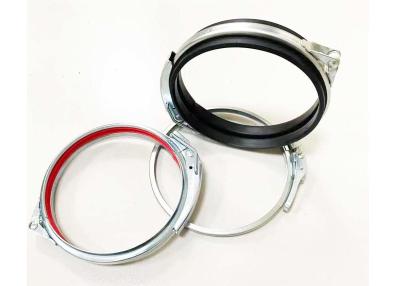 China Customized Steel 160mm Galvanized Pipe Clamp Quick Release With Handle Mechanical Lock for sale