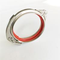 China Circular 150mm Air Duct Clamp Galvanized Quick Release Lever For Dust Collection for sale