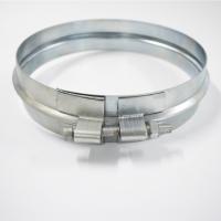 China Dust Collection Galvanized Steel Hose Clamp 150mm - 600mm Size for sale