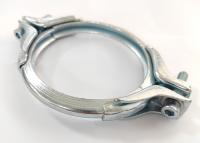 China 100mm Galvanized Steel Clamps Heavy Duty Double Bolt 2mm For Pneumatic Conveying for sale