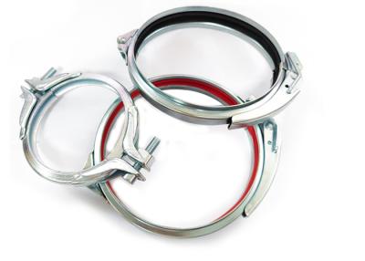 China Quick Fit Tube 75mm Galvanized Steel Pipe Clamp With Easy Lever For Ducting for sale
