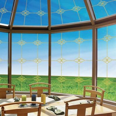 China Insulated Glass Double Glazing Windows and Doors with Georgian Bar Gold Accessories for sale
