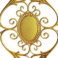 China Big Flower Shape Gold Decorative Georgian Bar for Modern Design Style Window Door for sale