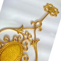 China Decorate Doors or Windows with 7mm Diameter Georgian Bar and Gold Flower Shape Tube for sale