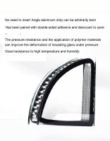 China Customized Width Vacuum Insulated Glass for Soundproof and Insulation in Black Colour for sale
