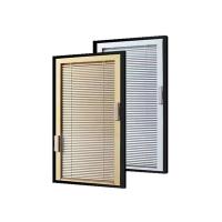 China Gold Magate Metal Insulated Glass With Adjustable Magnetic Control And Hollow Shutter for sale