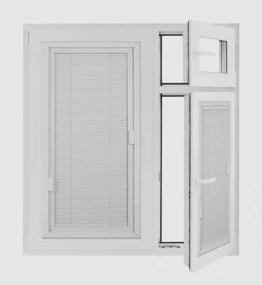 China Say Hello to Easy Maintenance with Our Built-in Blinds Between Glass Shutter Window for sale