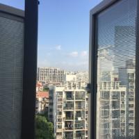 China Sunshade Window Louver Shutters with Plantation Style Between Glass Blinds by Minetal for sale