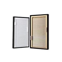China Sunshade Window Louver Shutters with Plantation Style Between Glass Blinds by Minetal for sale