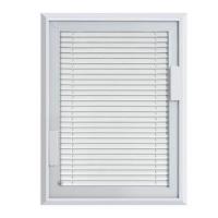 China Mineral Magnetic Control Hollow Glass Louver 0.18mm Blade Thickness Vertical Opening for sale