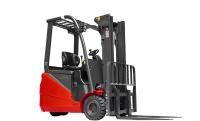 China 1.2 Ton Electric Forklift 3 Wheel Solid Tire 48V AC 3 Stage Mast Built In Charger for sale
