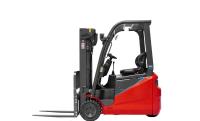 China 1.2 Ton Electric Forklift 3 Wheel Solid Tire 48V AC 3 Stage Mast Built In Charger for sale