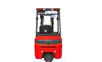 China 1.2 Ton Electric Forklift 3 Wheel Solid Tire 48V AC 3 Stage Mast Built In Charger for sale