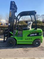 China 1 Ton Electric Forklift with Solid Front Tyres and Hydraulic Steering for Warehouse for sale