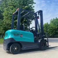 China 5000 Lb Electric Forklift with Pneumatic Tires and Hydraulic Electromagnetic Brake for sale