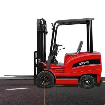 China Electric Forklift 1500kg Capacity 3 Stage Mast Heavy Duty Warehouse Forklift for sale