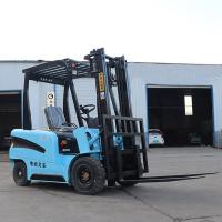China 1 Ton 2 Ton Electric Forklift 4 Wheel Battery Powered Forklift Machine 2.5m Turning Radius for sale