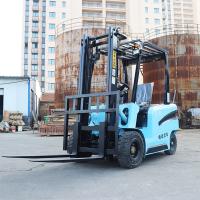 China 1 Ton 2 Ton Electric Forklift 4 Wheel Battery Powered Forklift Machine 2.5m Turning Radius for sale