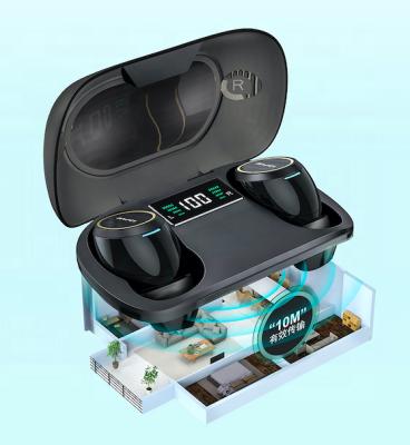 China Fashion And Durable Radio Headphones TWS True Stereo Bluetooth 5.0 Earbuds Led Display With Factory Price for sale