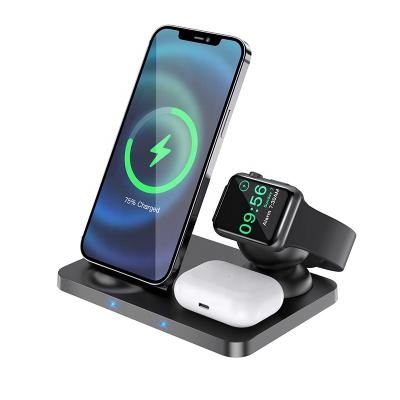 China UniversalÂ   Amazon Bestselling 5W Vertical QI Reference 3-in-1 Fast Wireless Charger With Wholesale Price for sale