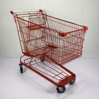 China 240L General store High Capacity Asian Type Steel Metal Shopping Trolley for sale