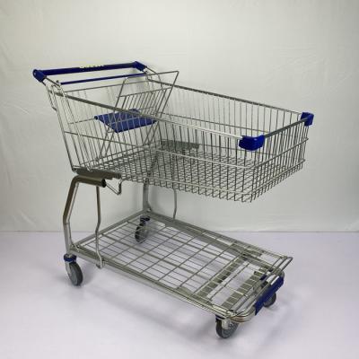 China Metal Convenience Store Grocery Shopping Trolley 135L CE Certificate for sale