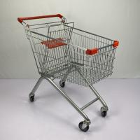 China European Style 125L Q195 Steel Supermarket Trolley Cart With Child Seat for sale