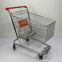 China Customized 150L Supermarket Grocery Cart Zinc Plated Warehouse Shopping Trolley for sale