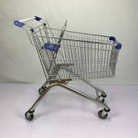 China Supermarket 125L Lightweight Shopping Trolley Cart With TPR Wheels for sale