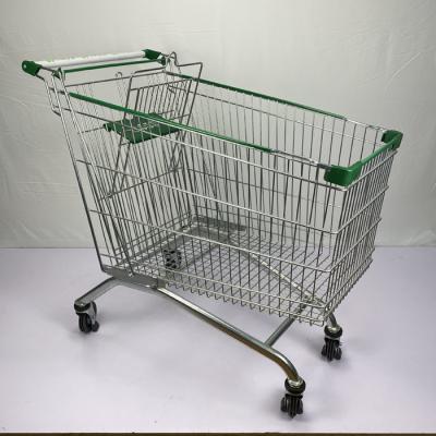 China Super Large 275L Grocery Shopping Trolley Q195 Steel Metal Shopping Cart for sale