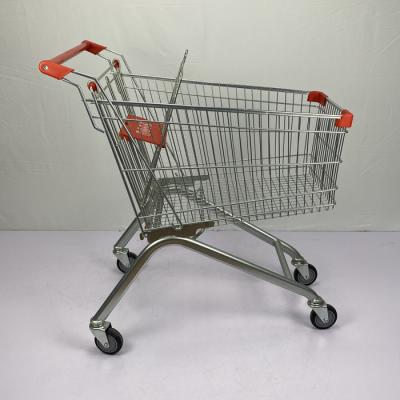China CE 125L European Large Shopping Cart 110kgs Loading Capacity Metal Shopping Trolley for sale