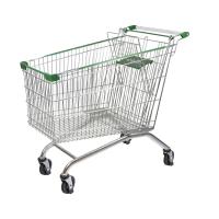 China Customized Green 240L European Supermarket Shopping Cart Manufacturer Wholesale for sale