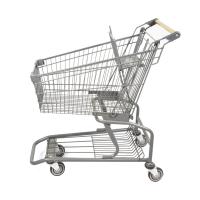 China American Style Gray Classic Light Supermarket Metal Shopping Cart Wholesale Customizable for sale