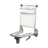 China Aluminum Airport Luggage Trolley Handcarts In Duty Free Shop With Handbrake for sale