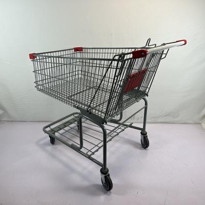 China Powder Coating 300L Supermarket Shopping Trolley American Style for sale