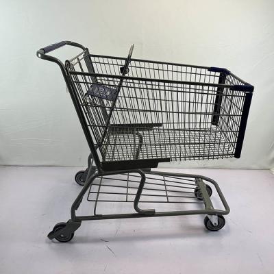 China 180L General Store Storage Supermarket Trolleys Steel Shopping Cart for sale