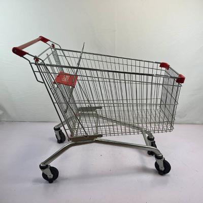 China 180L General store Galvanized European Market Supermarket Shopping Trolley for sale