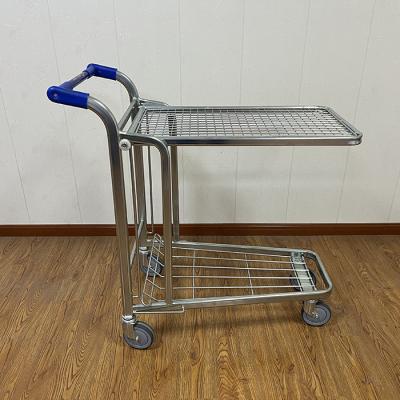 China Transport Housekeeping Trolleys Tally Of Cargo Lightweight Folding Heavy Duty Warehouse Trolley for sale