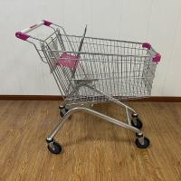 China 125L Retail Galvanised European Market Extended Length Supermarket Trolley for sale